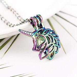 Mixed Pearl Cage Locket Pendants Set, Essential Oil Diffuser DIY Necklace Bracelet Jewelry Making Craft, Bulk Beads Aromatherapy Diffuser Charms Gifts for Women Girls (Random 30pcs Rainbow Color)