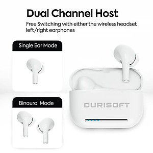 Curisoft True Wireless Earbuds - in-Ear Wireless Headphones, with Microphone, Touch Control