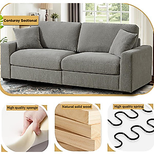 asunflower Deep Sectional Sofa Modular Large Couch for Living Room Apartment with Deep Seat 5 Seat L Shape Modern Chenille Couch with Chaise Oversized Sectionals