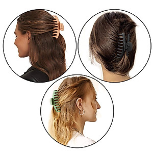 Big Hair Claw Clips 4 Inch Nonslip Claw Clips for Women and Girls Thich Hair Jaw Barrette Hair Styling Accessories Butterfly Clips Stylish Large Hair Acrylic Clip (6 pk)