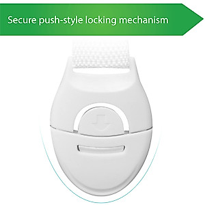 Child Safety Strap Locks (5 Pack) for Proofing Fridge, Cabinets, Drawers, Dishwasher, Toilet, 3M Adhesive No Drilling or Magnets for Furniture Kitchen Ovens Toilet Seats