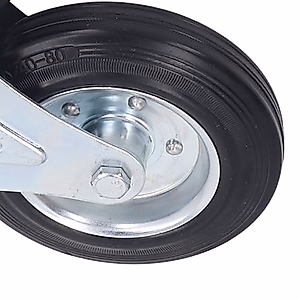 Fafeicy Stair Climbing Wheel, 6 Inch 300LBS Load Capacity Triangular Rubber Caster, Slip Resistant, Galvanized Iron Hub, Solid Tire for Stairs, Fafeicycpav6mgnh1