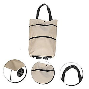 Cabilock Trolley Foldable Shopping Cart Folding Shopping Cart Trolly Dolly Cart Collapsible Suitcase Trolley Grocery Cart Bag Collapsible Luggage Cart Reusable Grocery Bag Grocery Tote Bag