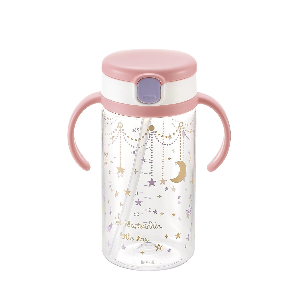 Richell Aqulea outing straw mug 320 pink