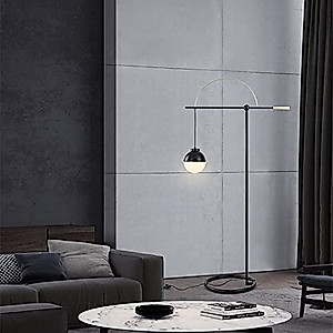 GHGHF Nordic Floor Lamp Iron Glass Floor Lamps for Living Room Bedroom Study Decoration Light Home E27 Table Lamp Standing Lamp