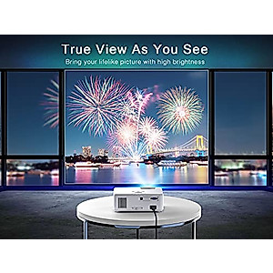 VIMGO 5G WiFi Projector, 8500L Native 1080P Outdoor Movie Projector, Mini Projector with Synchronized Smartphone Screen, 200'' Portable Projector for TV Stick, Video Games, HDMI/USB/AV, iOS & Android