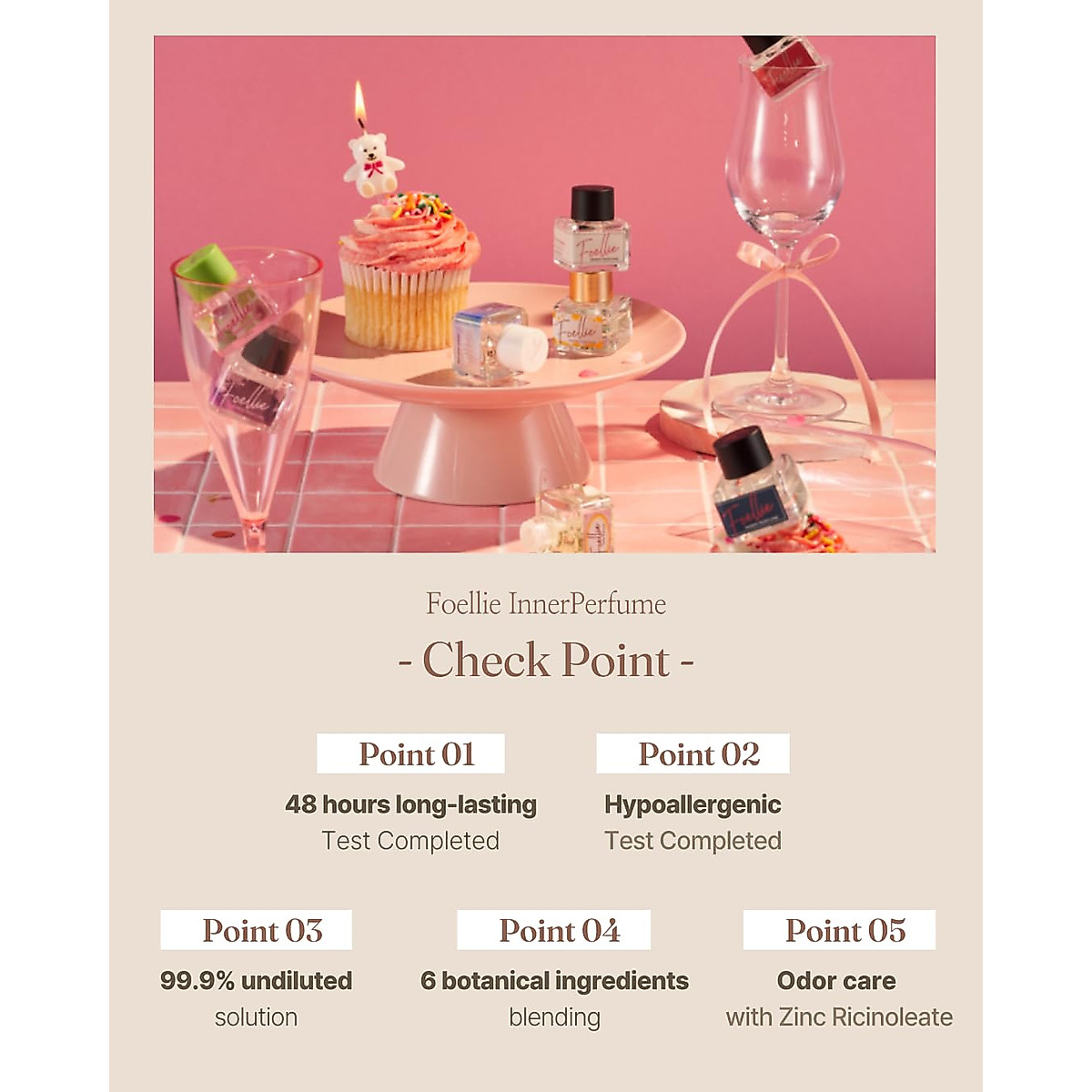 Foellie Eau de Noir Underwear Perfume, 0.169 fl oz (5 ml)