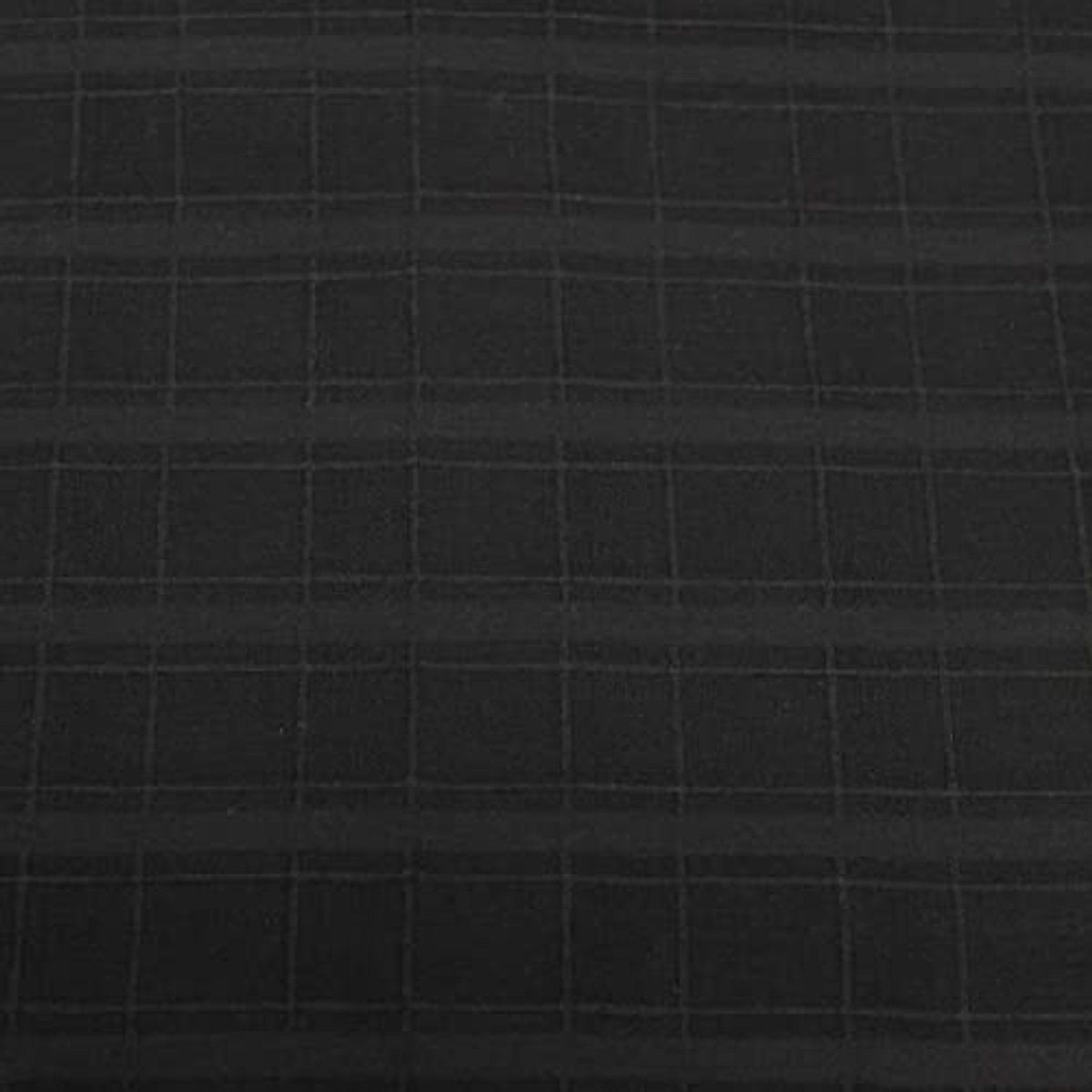 Texco Inc Solid Cotton Woven Jacquard Black Plaid Checkered Pattern/Decoration Apparel, Home/DIY Fabric, 5 Yards