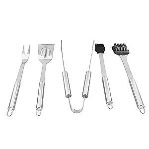 Grill Set, 20pcs Brush Barbecue Tool Set Fine Crafted Stainless Steel for Travel for Outdoor