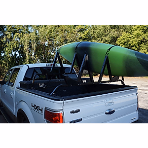 Viking Solutions Truck Bed Kayak/SUP Rack - Adjustable Heavy-Duty Powder-Coated Steel Construction Supports 150lbs