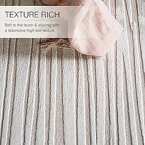 Jaipur Living Soft 8x8 Square Area Rug, Abstract, White/Ivory