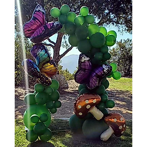 3PCS 31'' Brown Mushroom balloons. Mushroom decor- Alice in Wonderland theme party decoration, Mushroom birthday party supplier. baby shower, wedding, forest plant party decorations.