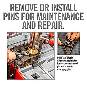 Real Avid Hammer Set with Pin Alignment Tool for Gunsmithing, 4 in 1 Hammer Tool Set Includes, Hammer, 4 Hammer Head Tips, Brass, Nylon, Steel, Rubber Driving Heads & Molded Carry Case