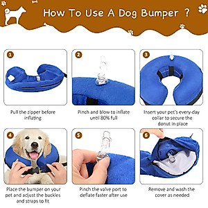 Dogs Fence Blocker,Buckle Dog Safe Fence Bumper,Keep Your Pet Safe in Fence - Prevent Escape from Fence,Fence Barrier Collar for Dogs in Garden Courtyard Outdoors (Small)