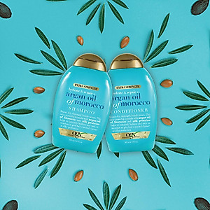 OGX Extra Strength Hydrate & Repair + Argan Oil of Morocco Shampoo & Conditioner Set, 13 Fl Oz (Pack of 2)