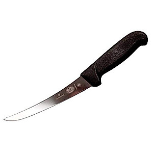 Victorinox 10 in. Chef's Knife & Fibrox Pro 6-inch Curved Boning Knife with Semi-Stiff Blade, Black