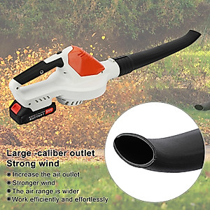 24V Cordless Leaf Blower with 2 X 1.5 Ah Battery & Charger, 150MPH Electric Handheld Leaf Blower for Lawn Care, Leaves & Snow Blowing (Orange)