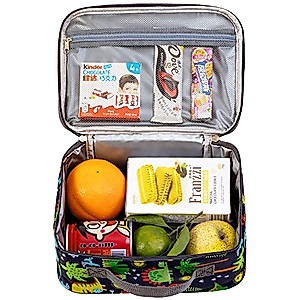 Lunch Bag Kid,Dinosaur Lunch Box For Kids Boys Insulated Lunch Bag For Toddler,Reusable Lunch Bag With Waterproof Liner,Soft Lining Keeps Food Fresh In School Lunchboxes，Small Portable Lunch Bag