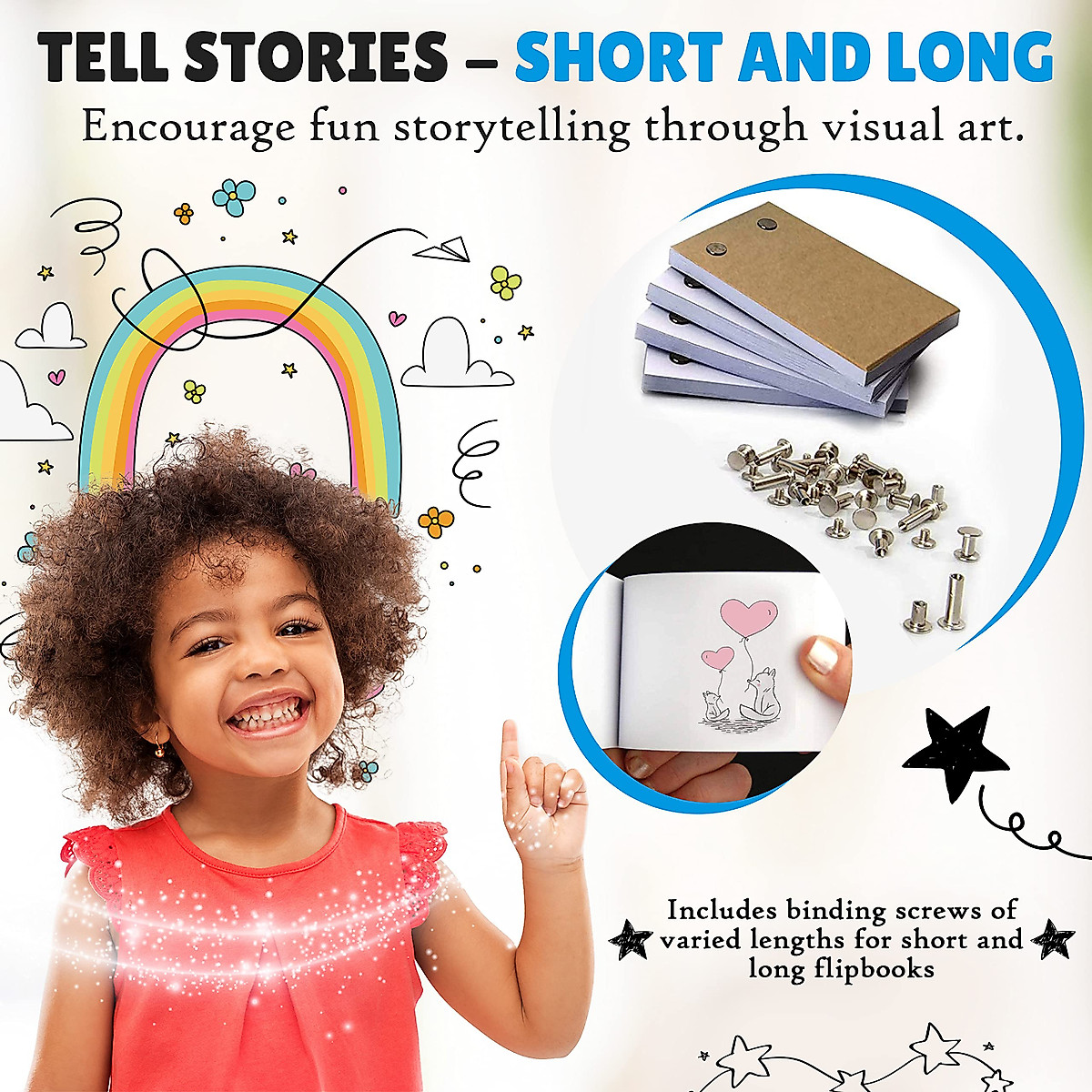 Flip Book Kit - LED Lightbox for Drawing and Tracing & 240 Sheets Animation Paper for Flip Books A5 Flipbook Kit: Led Light Box/Light Tablet for Tracing Flip Book Paper with Screws Flipbook Light Pad