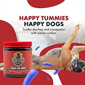 Daybreak Nutrition Fiber for Dogs Psyllium Husk, Beet Root, Dandelion Root, and Prebiotics to Aid in Relief from Diarrhea, Constipation, Anal Gland Issues, and Scoots