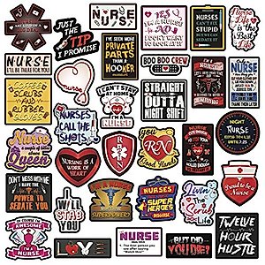 Nurse Stickers - Support Nurses with These Medical Stickers - Show Your Nursing Pride - Cool Stickers for Nurses - Pack of 33