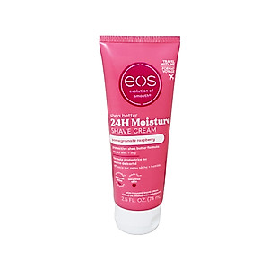 EOS Shea Better 24-Hour Moisture Non-Foaming Travel Size Shave Cream, Pomegranate Raspberry, Works Wet and Dry, Sensitive Skin, Natural Shea, 2.5 oz (Pack of 2)