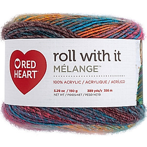 Red Heart Roll with it Melange Show Time