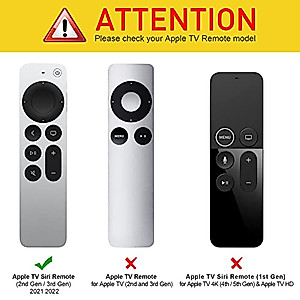 Fintie 2-in-1 Protective Case for 2021 2022 Apple TV Siri Remote and Apple AirTag - Lightweight Anti Slip Shockproof Cover for Apple TV 4K / HD Siri Remote Controller (2nd Gen / 3rd Gen), Black