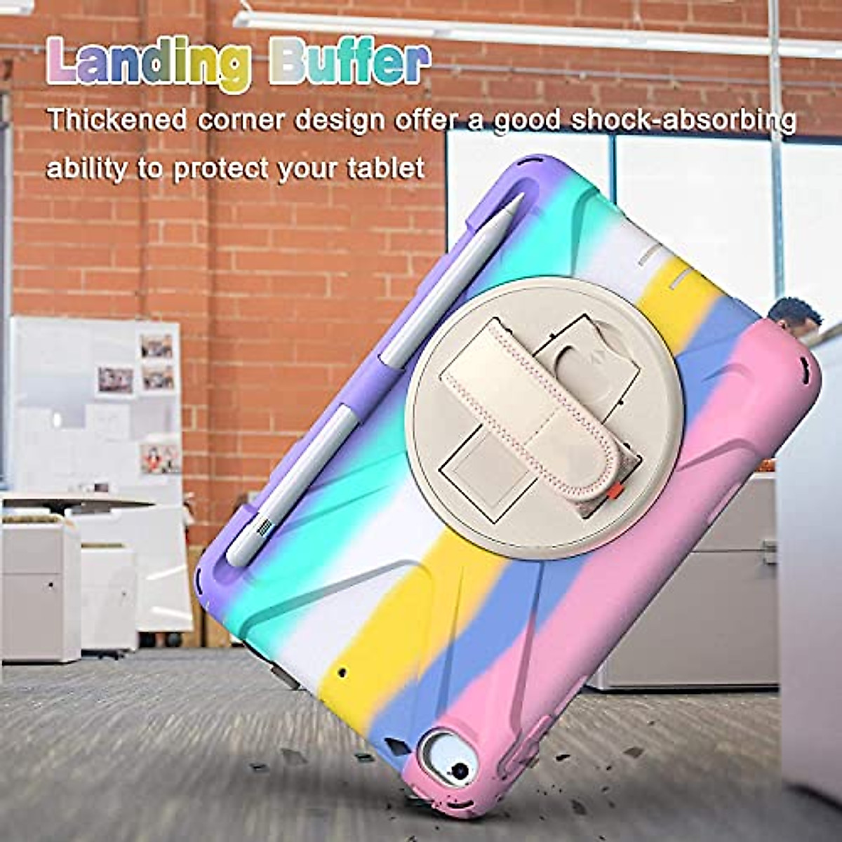 TSQ iPad Mini 4/5 Case for Kids Girls Cute Pink | Silicone Shockproof Protective iPad Mini 5th/4th Generation Case 7.9 Inch with Pencil Holder Stand Hand Strap