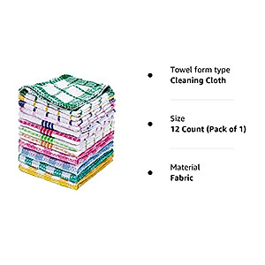 Patelai 12 Pieces Kitchen Dish Cloths for Washing Cleaning Absorbent Dish Rags Drying Dish Towels for Scrubbing Wipe Glass Home and Household Supplies, 3 Styles
