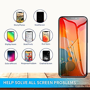 for iPhone 11 Screen Replacement 6.1” with Ear Speaker and Proximity Sensor, 3D Touch LCD Display Digitizer Full Assembly with Front Earpiece Repair Tools, HD Glass Fix Kits for A2111, A2223, A2221