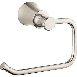 hansgrohe Toilet Paper Holder 5-inch Transitional Accessories in Brushed Nickel, 04787820