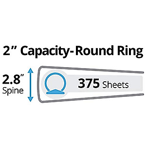 Avery Mini Durable Binder for 5.5 x 8.5 Inch Pages, 2-Inch Round Ring, Black, 1 Binder (27554) & Avery Mini Binder Filler Paper for 3 Ring Binders or 7 Ring Binders, College Ruled
