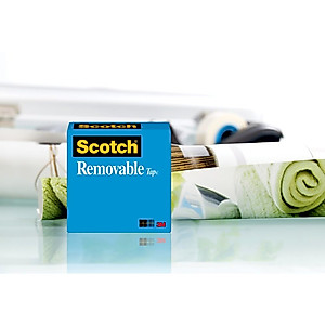 Scotch - 8112PK Removable Tape, 3/4 in x 1,296 in, 2 Boxes/Pack, Post-it Technology (811-2PK)