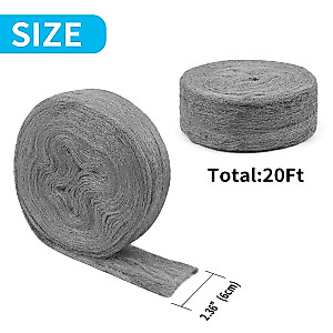 Steel Wool Roll, Flexible Stainless Steel Wool Rolls Interstice Hole Filler, Barrier Wire Mesh Hole Fill Fabric, Control Gap Filter Keep Animals Away from Holes for House Garage