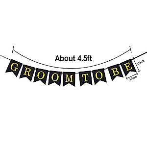 Groom To Be Swallowtail Banner, Bachelor Party Decoration, Marriage Engagement, Hen Night, Future Groom Bunting, Wedding Party Supplies Black