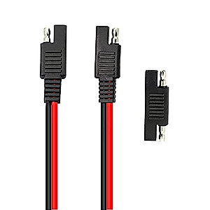 PNGKNYOCN SAE Polarity Revers Converter Cable SAE to SAE 2 Pin Quick Disconnect Extension Cable DC Power Supply 14AWG Heavy Duty Connection Harness(0.5M)
