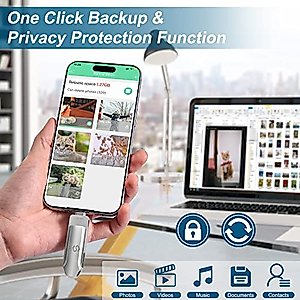 JSL JDTDC MFi Certified 128GB iPhone-16-Photo-Stick USB C & Lightning Flash Drive for iPhone 16/15/14/13/12 Thumb-Drive-for-iPad-Memory External-Storage-Android-Photo-Backup iPhone-Photo-Tansfer-Stick