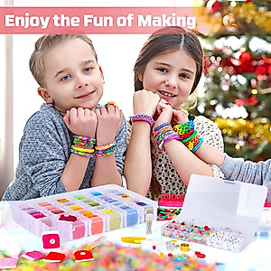 Needbrock 1060 Pcs String Bracelet Kit, Friendship Bracelets String Making Kit Including 110 Colors Embroidery Floss, 900 Beads and 50 Cross-Stitch Tool, String Kit for Friendship Bracelet Making