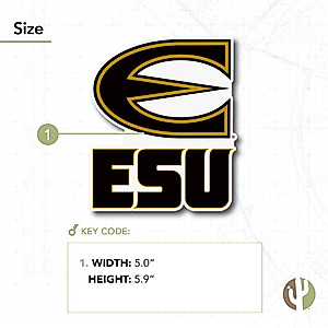 Desert Cactus Emporia State University Sticker Hornets ESU Vinyl Decal Laptop Water Bottle Car Scrapbook (IND 00031)