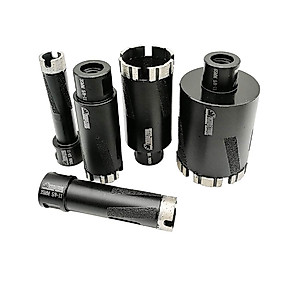 SHDIATOOL Diamond Drill Core Bits Set Diameter 20 25 35 45 65mm with 5/8-Inch-11 Thread for Hard Granite Marble (5 of Pack)