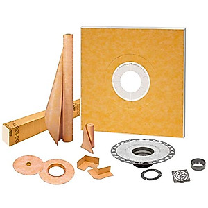 Schluter Systems KK122PVCE Kerdi 48-Inch x 48-Inch PVC Shower Kit with Stainless Steel Drain