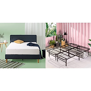 ZINUS 10 Inch Cooling Essential Foam Mattress and SmartBase Metal Mattress Foundation Set / Bed and Mattress Set / No Box Spring Needed / Mattress in a Box, Queen