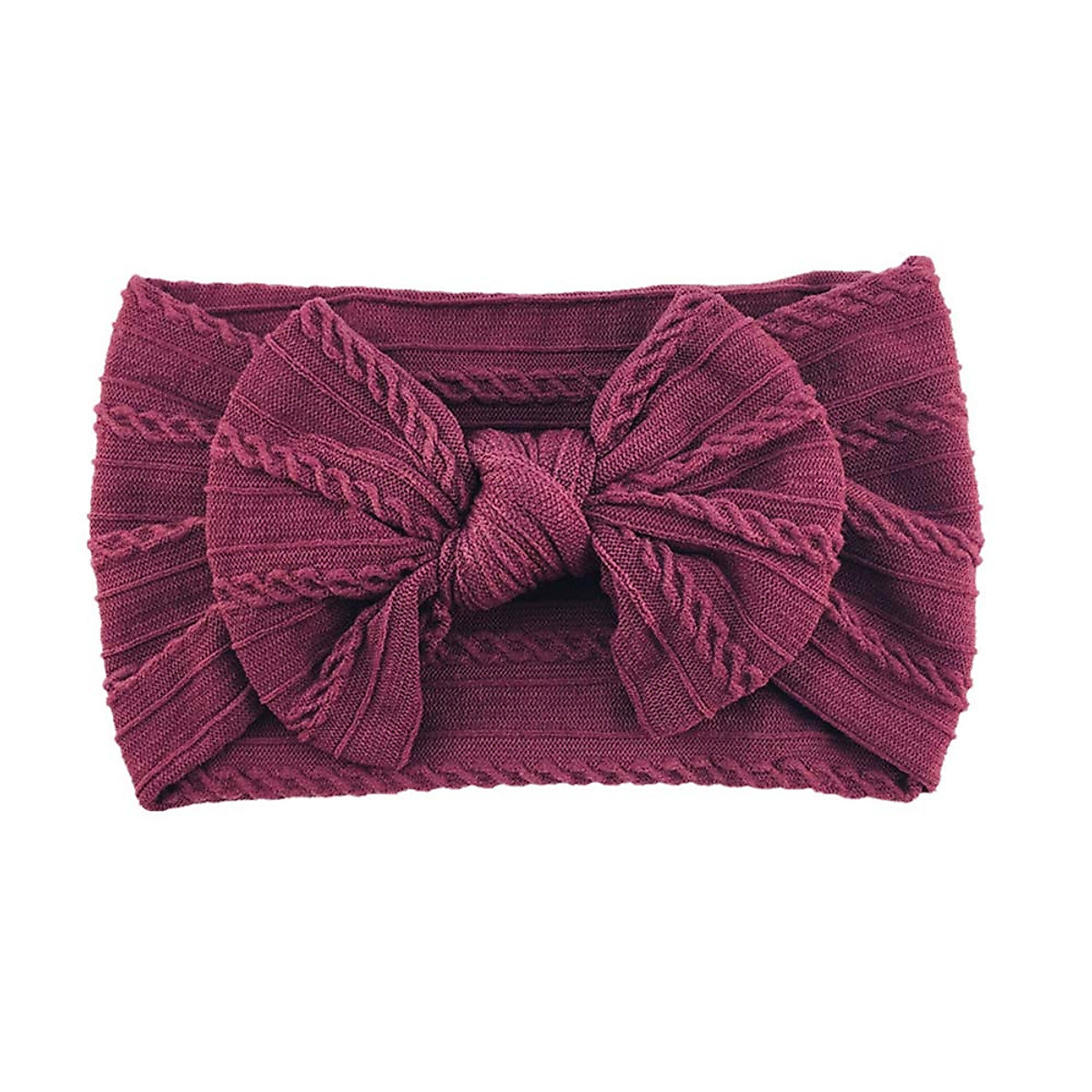 Baby Girl Bows Nylon Headbands Jacquard Design for Newborn Infant Toddler Little Girls (16-Pack)