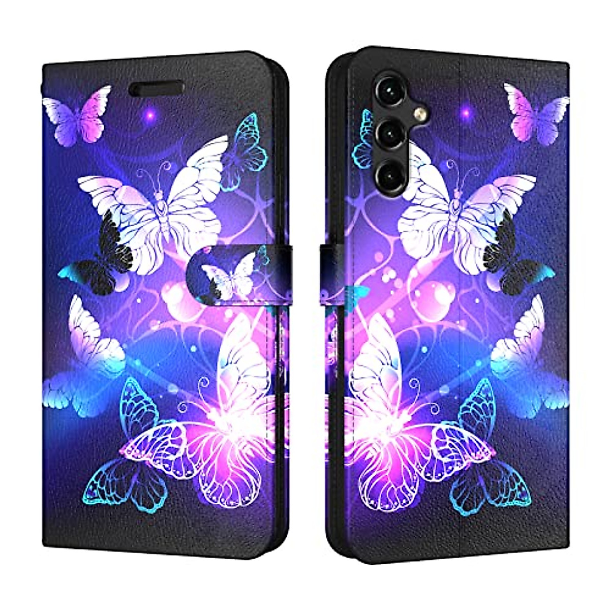 EnCases for Samsung Galaxy A14 5G Case,Samsung A14 5G Case Wallet with Hand Strap Galaxy A14 5G Case PU Leather Clip Flip A14 5G Wallet Case with ID Card,Credit Card Pocket Holder Kickstand,Butterfly