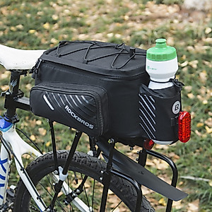 ROCKBROS Bike Rack Bag Bicycle Bag Trunk Rear Rack Bag Bike Panniers Bike Accessories Basket Storage Luggage Saddle Shoulder Bag 13L With Rain Cover