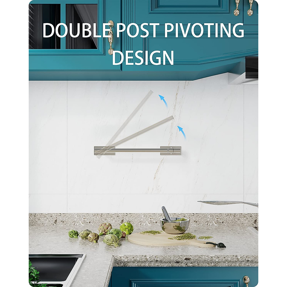 WZKALY Paper Towel Holder Under Cabinet, Adhesive Paper Towel Holder Self-Adhesive or Wall Mounted SUS304 Stainless Steel for Kitchen Bathroom Farmhouse Barbecue Laundry (Sliver)