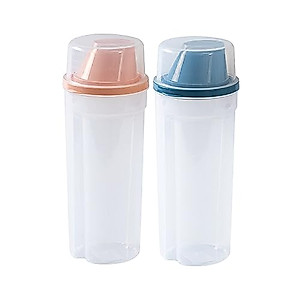 lasenersm 2 Pieces Laundry Detergent Dispenser Washing Powder Container Laundry Soap Dispenser Laundry Powder Detergent Storage Box Rice Container Cereal Container Grain Container(Multicolor, L)