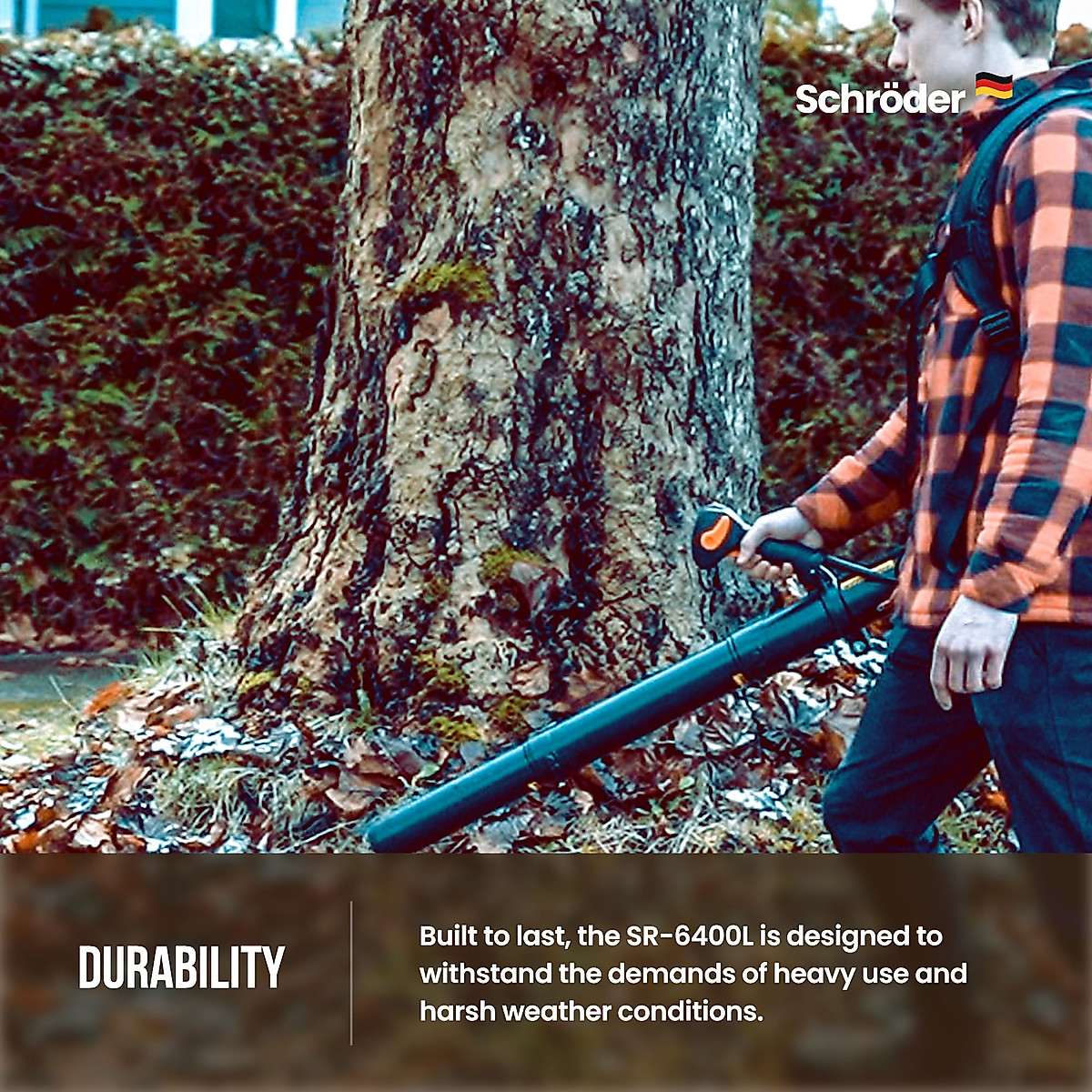 Schröder Backpack Leaf Blower - Backpack Blower - Gas Leaf Blower - SR-6400L - 3.7 HP Engine