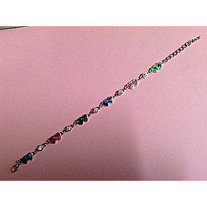 SHELL OF THE SEA, DOUBLE HEART PAUA SHELL & CZ STONE INLAYED BRACELETS